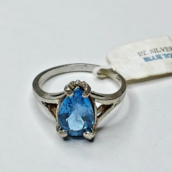 Jewelry | Sterling Silver Blue Topaz Ring | Poshmark